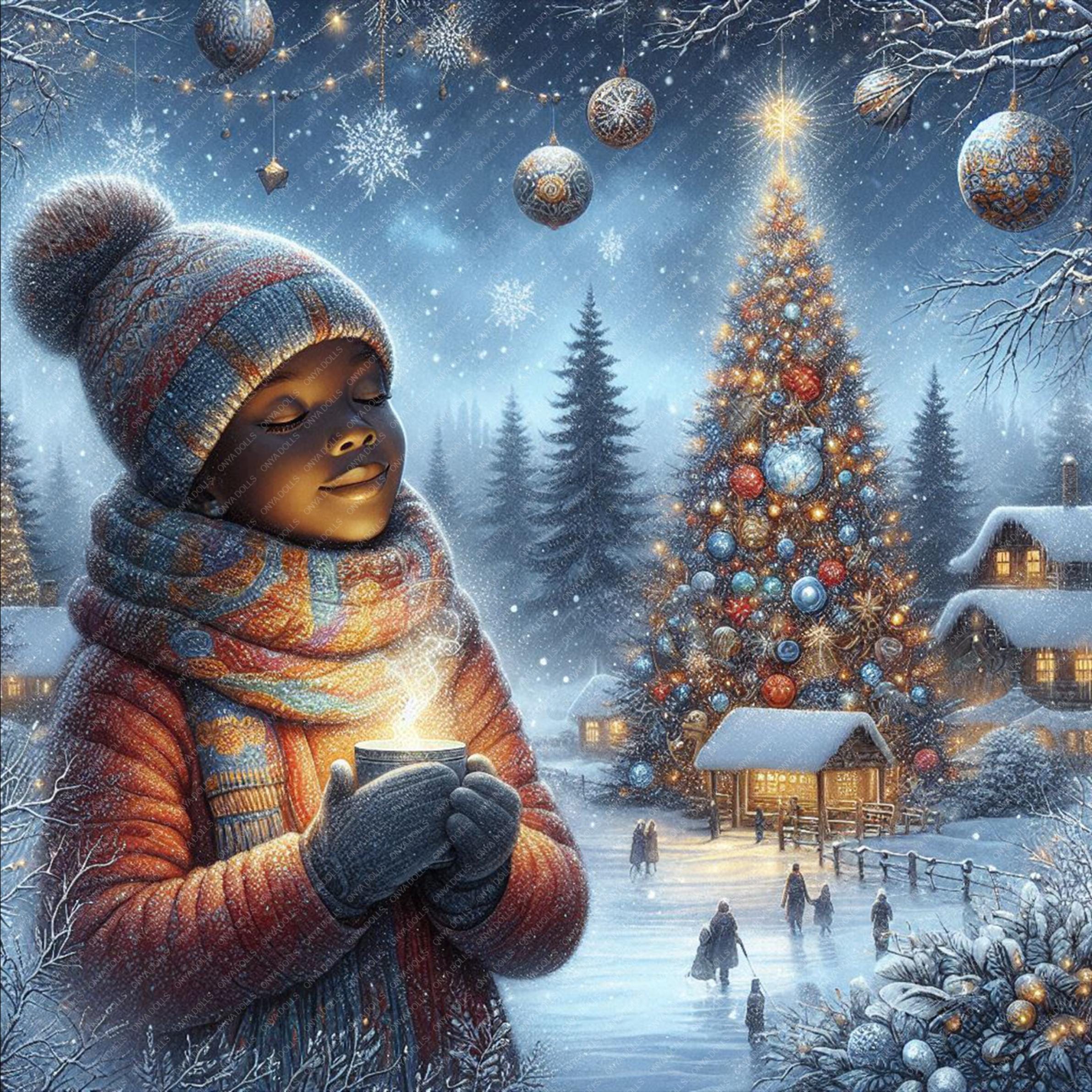 Onya Black Child Winter PNG | Christmas Clipart – ONYA Doll